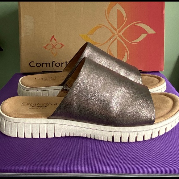 Comfortiva | Shoes | New Comfortiva Carmila Sandals In Anthracite Size ...